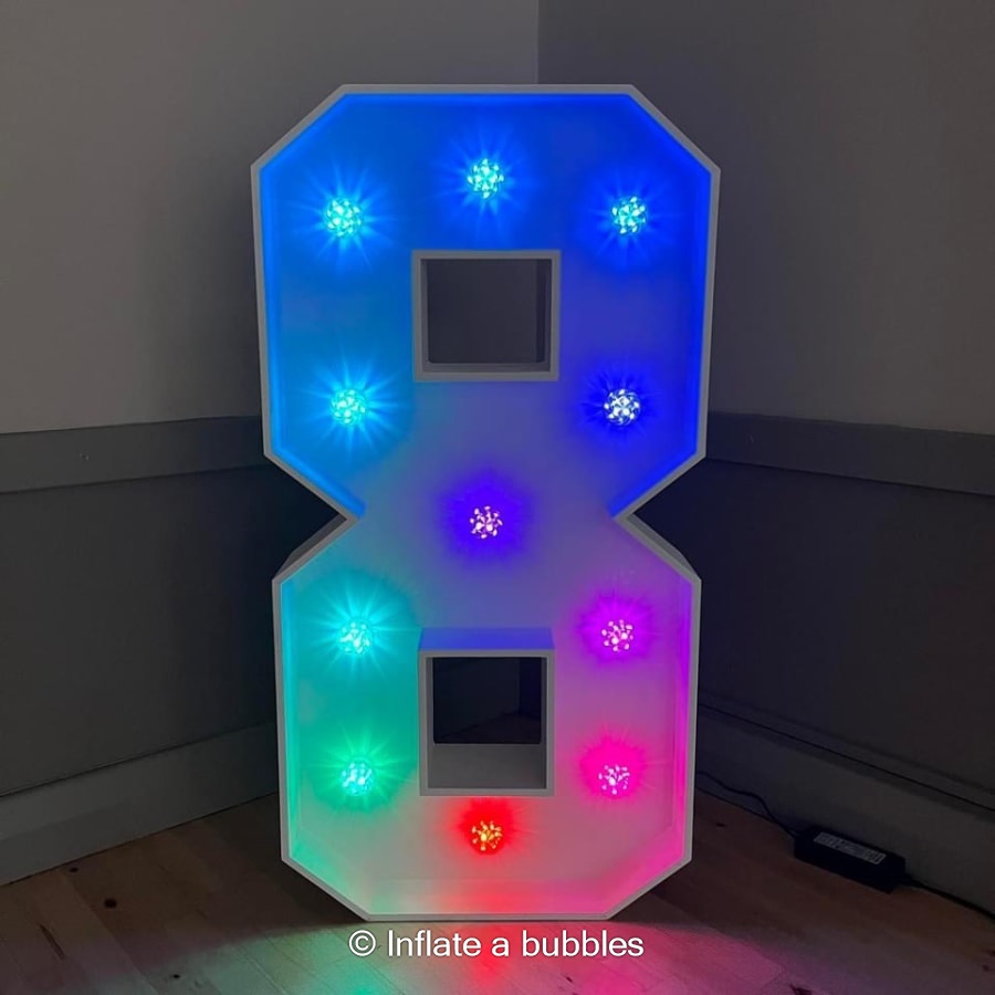Light up LED Numbers Hire in Kings Lynn and Surrounding areas